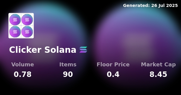 Clicker Solana - A unique NFT collection living on the TIEXO Marketplace Clicker Solana - A unique NFT collection living on the TIEXO Marketplace